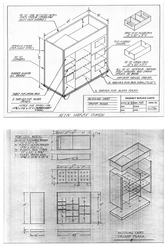 Room Service Cart Drawings « Brunelle Design